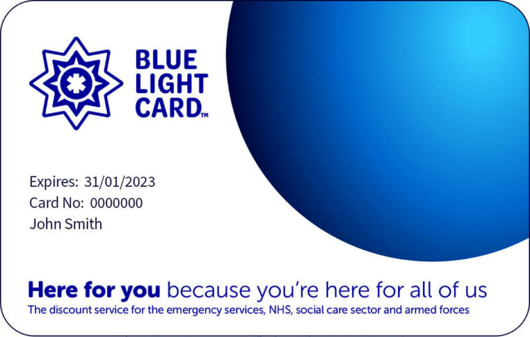Blue Light Discount Card Available For Nurses and Carers